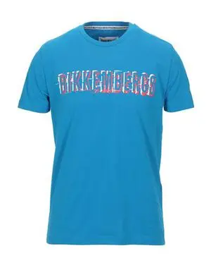 BIKKEMBERGS Man T-shirt Grey Size Xs Cotton, Elastane Blue