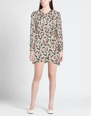 VICOLO Mini Trapeze Dress - Beige