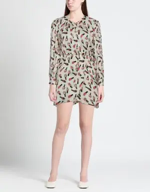 VICOLO Mini Trapeze Dress - Beige