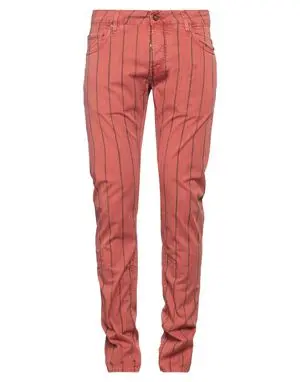 HANDPICKED Striped Cotton-elastane Trousers