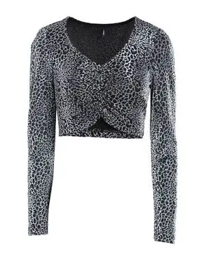 Only Metallic Leopard Print Crop Top
