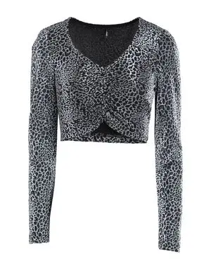 Only Metallic Leopard Print Crop Top
