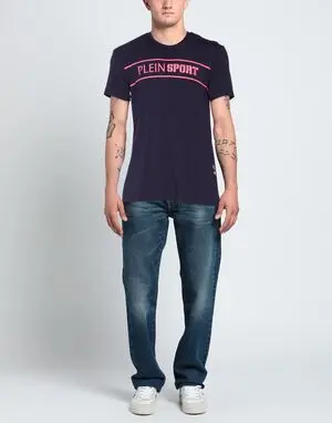 PLEIN SPORT T-shirt Size Cotton, Elastane - Navy