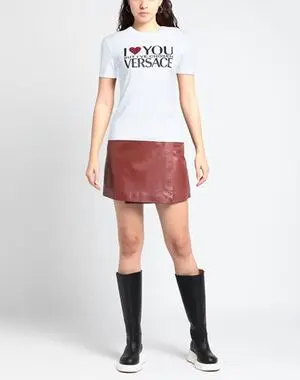 Versace Printed T-shirt With Crystal Embellishments - White