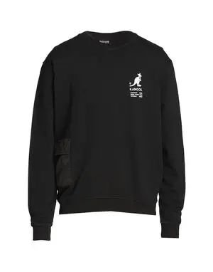 KANGOL Printed Cotton Sweatshirt - Black