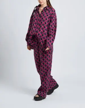 8 BY YOOX Printed Linen Wide Leg Pants
