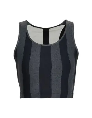 SAPOPA Striped Jersey Sports Top - Grey