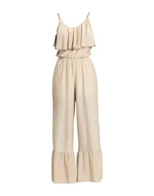 COTAZUR Jersey Lamé Jumpsuit - Beige