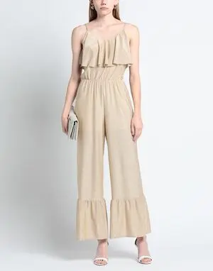 COTAZUR Jersey Lamé Jumpsuit - Beige