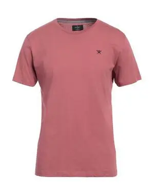 HACKETT Man T-shirt Sage Green Size M Cotton Pink