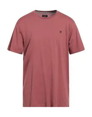 HACKETT Man T-shirt Sage Green Size M Cotton Red