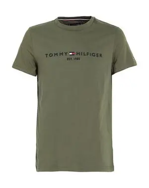 Tommy Hilfiger Tommy Logo T-shirt Man T-shirt Navy Size Xl Cotton Green