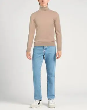 Alpha Studio Turtleneck Size Merino Wool - Beige