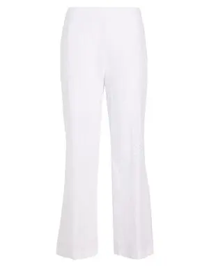 8 BY YOOX Cotton Lace Straight Leg Pants - White