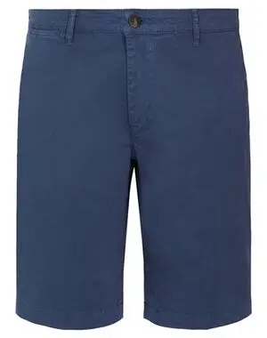 8 BY YOOX Organic Cotton Stretch Twill Bermuda Shorts - Navy