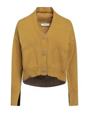 Alpha Studio ALPHA STUDIO Wool Alpaca Blend Cardigan Yellow