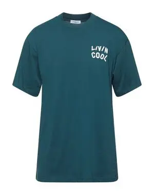LIVINCOOL Man T-shirt Camel Size S Cotton Green