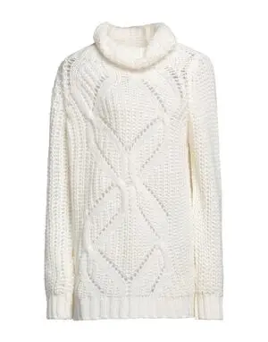 VANESSA SCOTT Turtleneck Knit Top - White