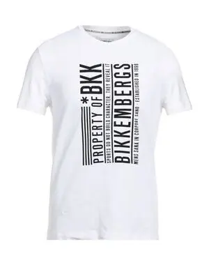 BIKKEMBERGS T-shirt Size Cotton, Elastane - White