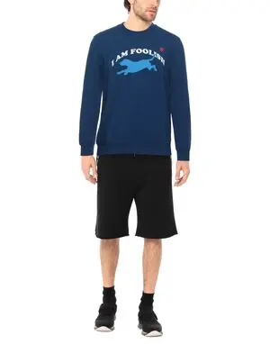 MANUEL RITZ Cotton-blend Printed Sweatshirt - Blue