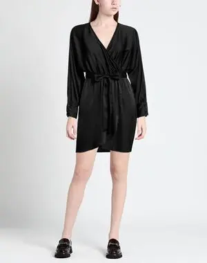 KAOS Mini Wrap Dress - Black