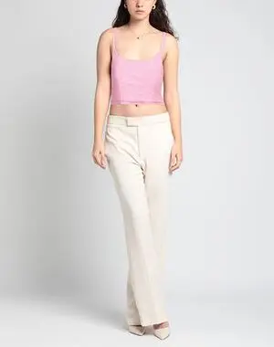 SOLOTRE Knit Crop Top - Pink