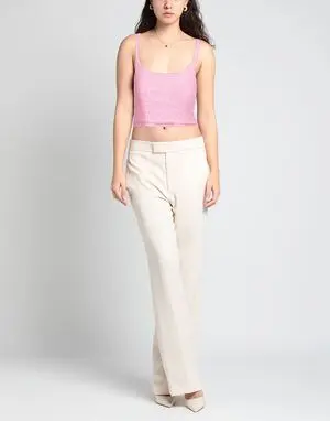 SOLOTRE Knit Crop Top - Pink