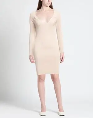 VICOLO Mini Dress In Viscose And Polyester - Beige
