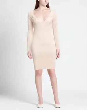VICOLO Mini Dress In Viscose And Polyester - Beige