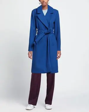 VANESSA SCOTT Belted Single-breasted Coat - Blue