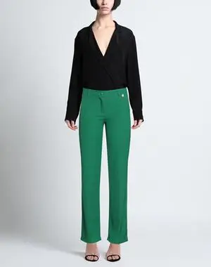 BERNA Solid Color Crepe Tailored Pants