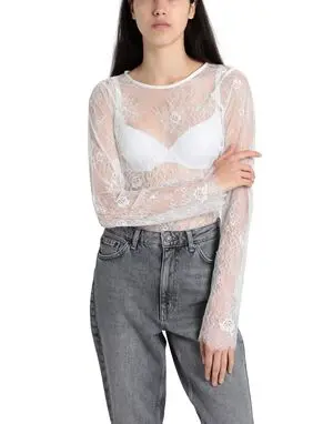 Topshop Lace Long Sleeve Top