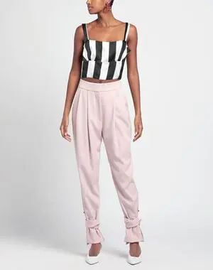 LE VOLIÈRE Woven Herringbone Striped Corset Top
