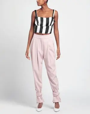 LE VOLIÈRE Woven Herringbone Striped Corset Top