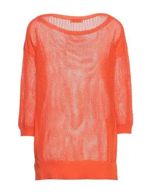 Bruno Manetti Knitted Lightweight Knit Sweater - Orange