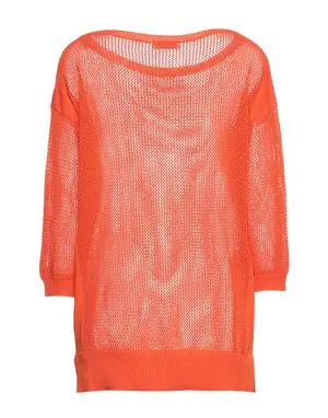 Bruno Manetti Knitted Lightweight Knit Sweater - Orange