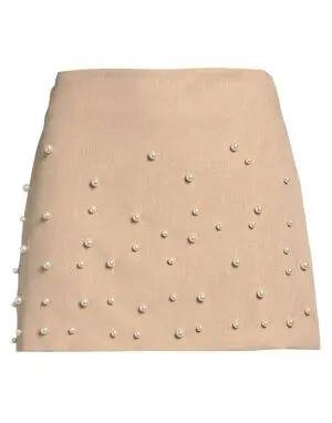 VICOLO Mini Flared Skirt - Beige