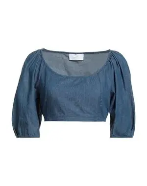 SOALLURE Chambray Crop Top