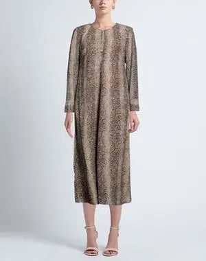 GANNI Snake Print Midi Dress