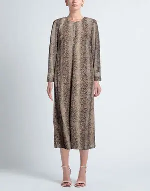 GANNI Snake Print Midi Dress