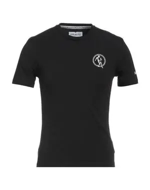 BIKKEMBERGS Man T-shirt Blue Size Xxxl Cotton, Elastane Black