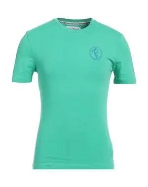 BIKKEMBERGS Man T-shirt Blue Size Xxxl Cotton, Elastane Green
