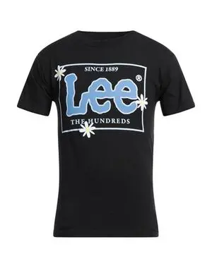 LEE X THE HUNDREDS Man T-shirt Burgundy Size S Cotton Black