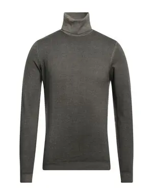 Alpha Studio Turtleneck In Merino Wool - Green