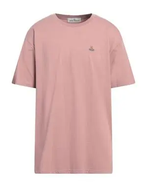 VIVIENNE WESTWOOD Vivienne Westwood Organic Cotton Embroidered Logo T-Shirt Pink