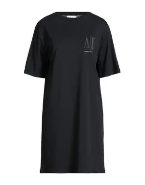 Armani Exchange Jersey T-shirt Dress With Appliqués - Navy