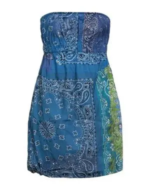 SEMICOUTURE Paisley-print Tube Top - Blue