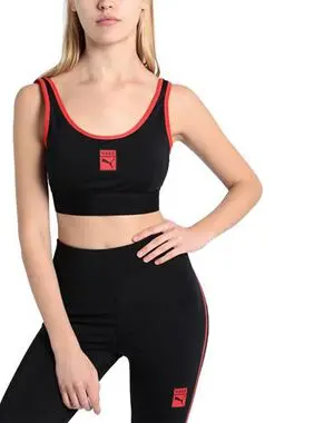 PUMA X VOGUE Bra Top Top Size Polyester, Elastane - Black