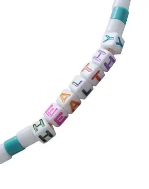 SPORTY & RICH Beaded Necklace - Blue