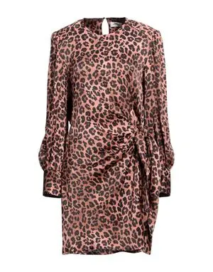 OTTOD'AME Mini Leopard-print Satin Dress - Pink